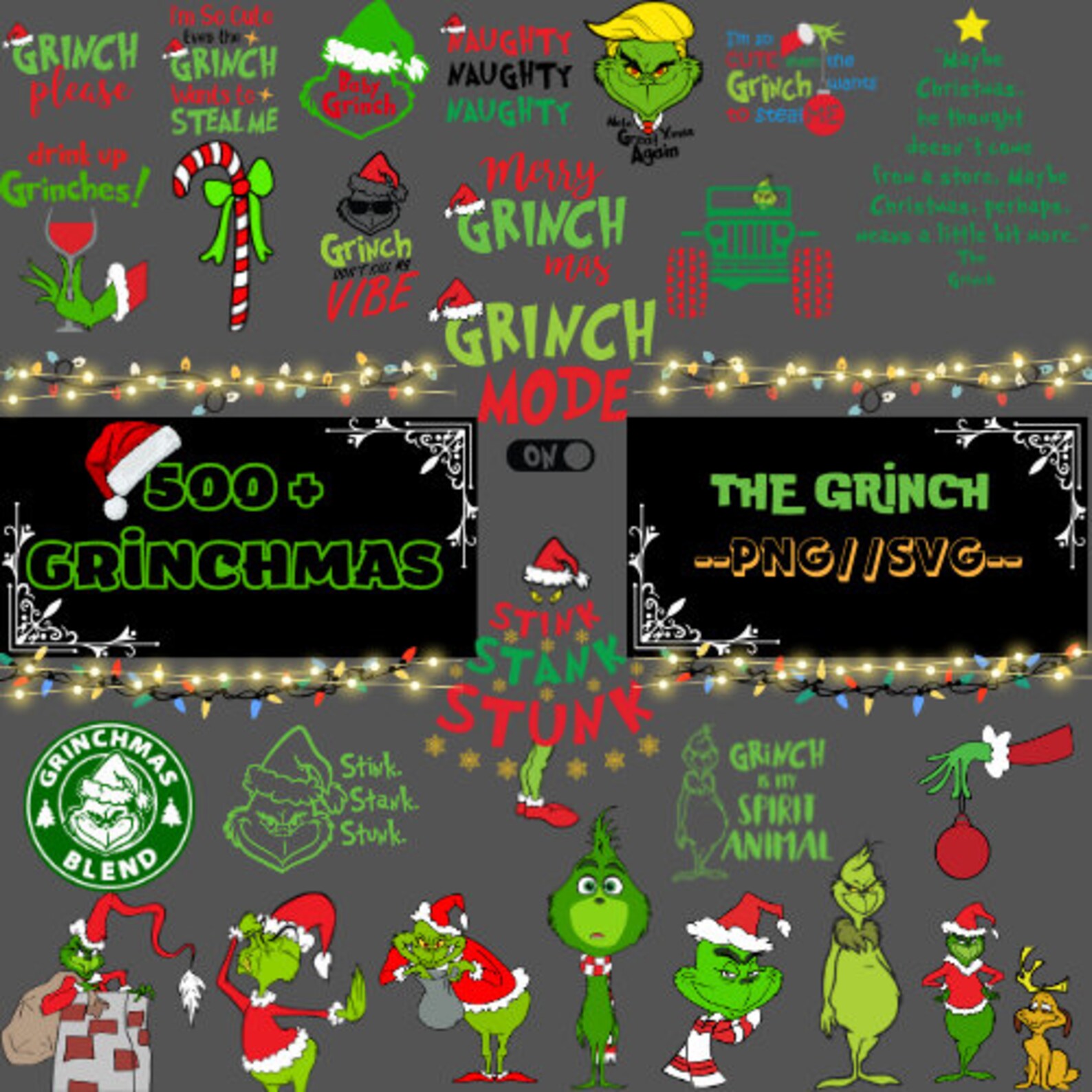 Grinch Face Svg Bundle Grinch Png Bundle Cricut Christmas Svg My