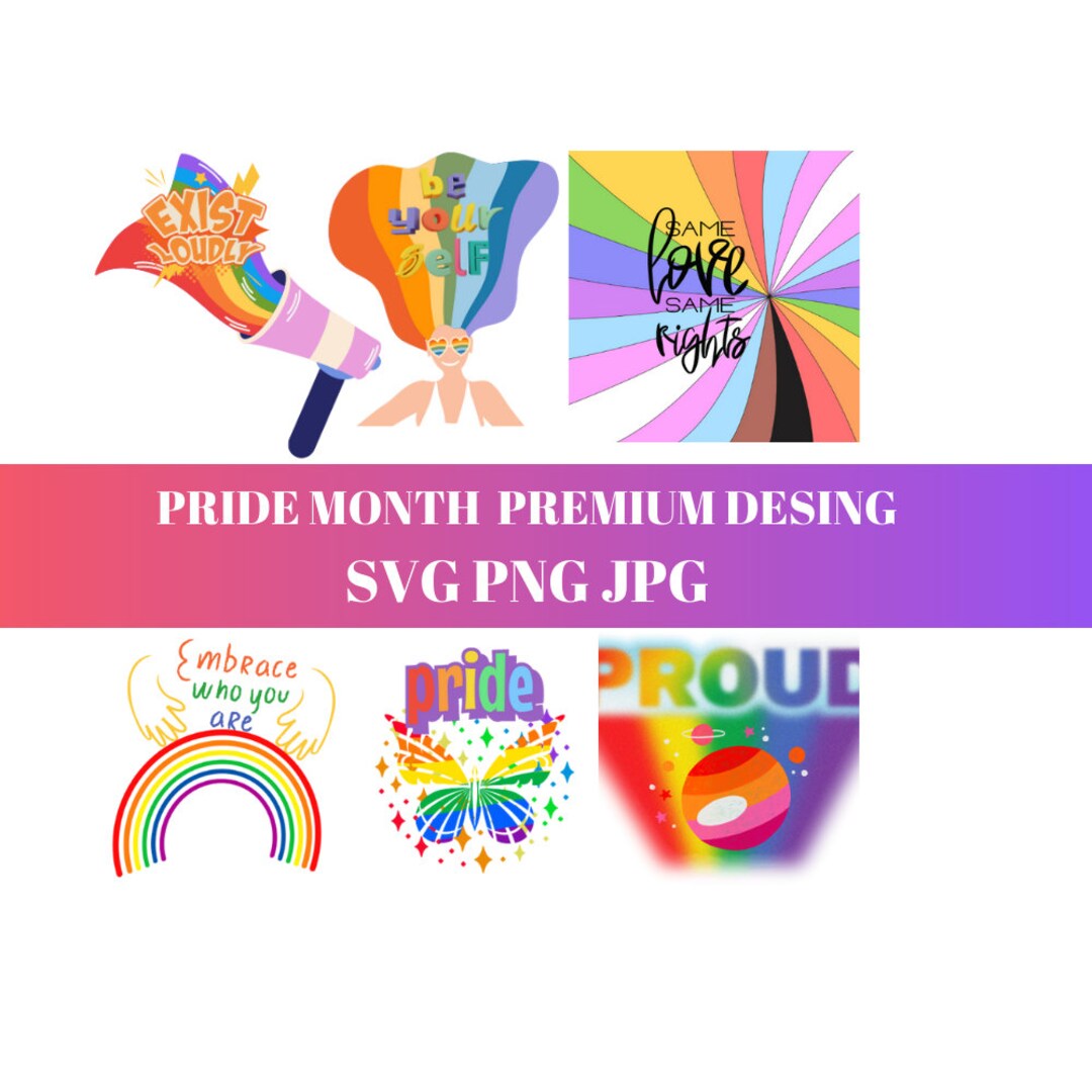 LGBT png svg Bundle Gay Pride Files svg Png Bundle Lesbian - Etsy España