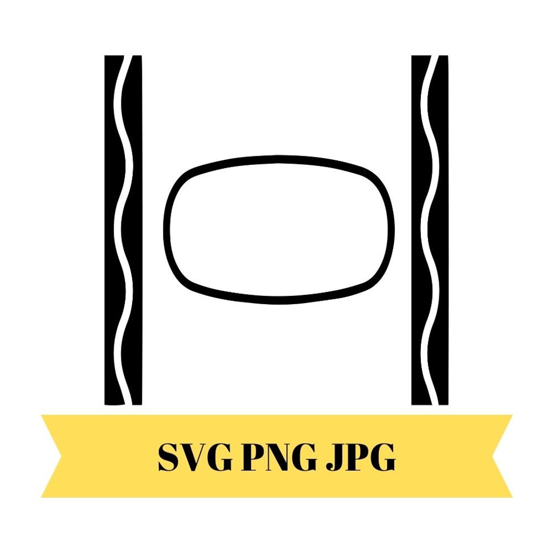 Crayon Svg Png Black Coloring Crayon Graphic With Word Crayon - Etsy