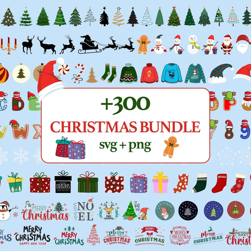 Christmas Svg Bundle - Etsy