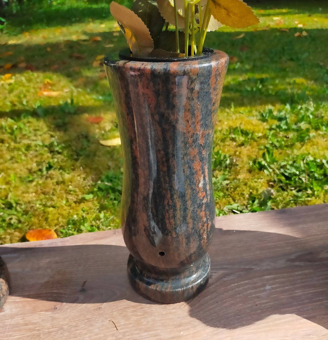 Grave Vase, Vase, Flower Vase, Granite Vase, Himalayan, Cemetery Vase ...