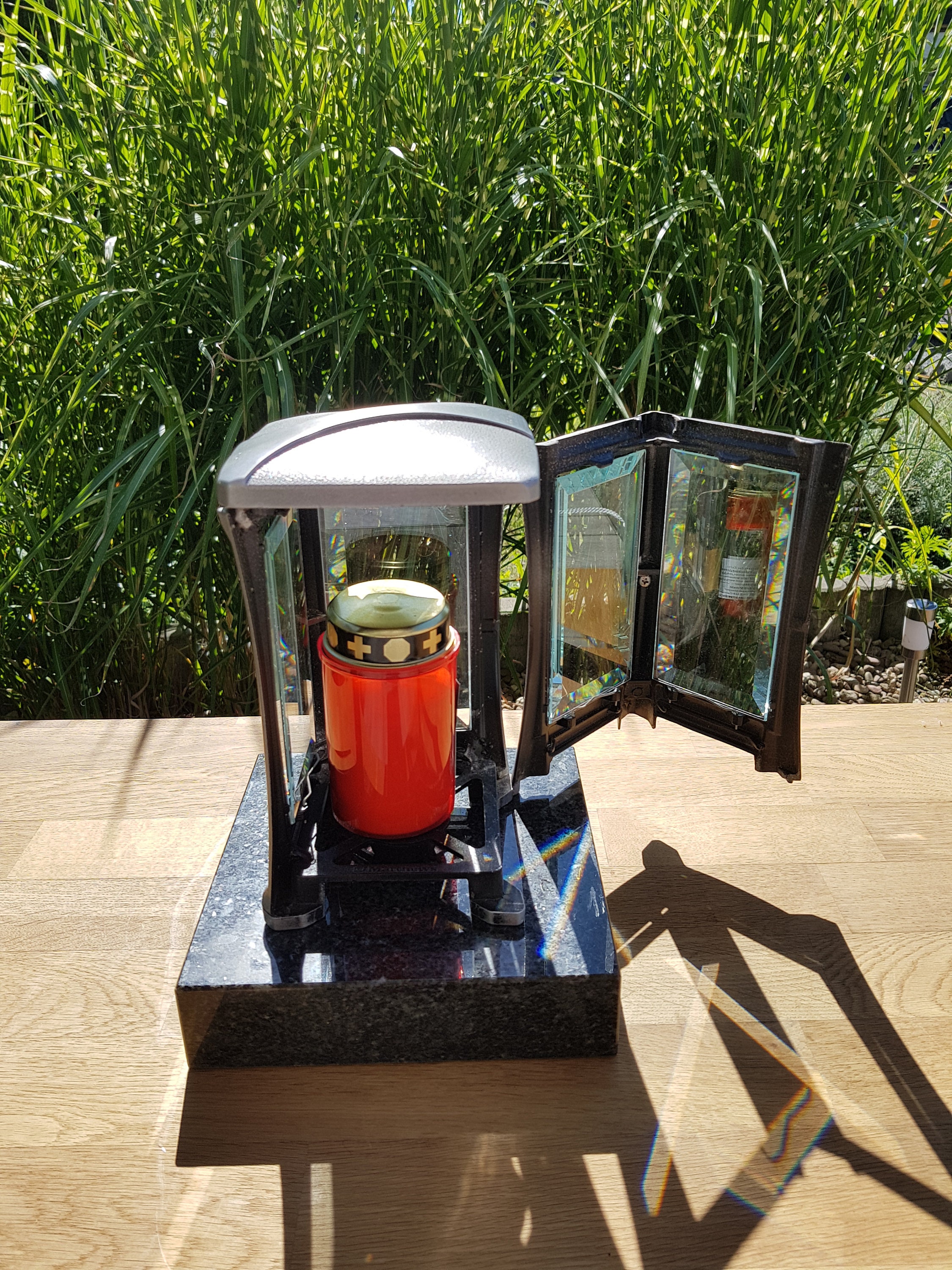Aluminium, Grave Lamp With GRANITE BASE, Grave Light, Grave Decoration ...