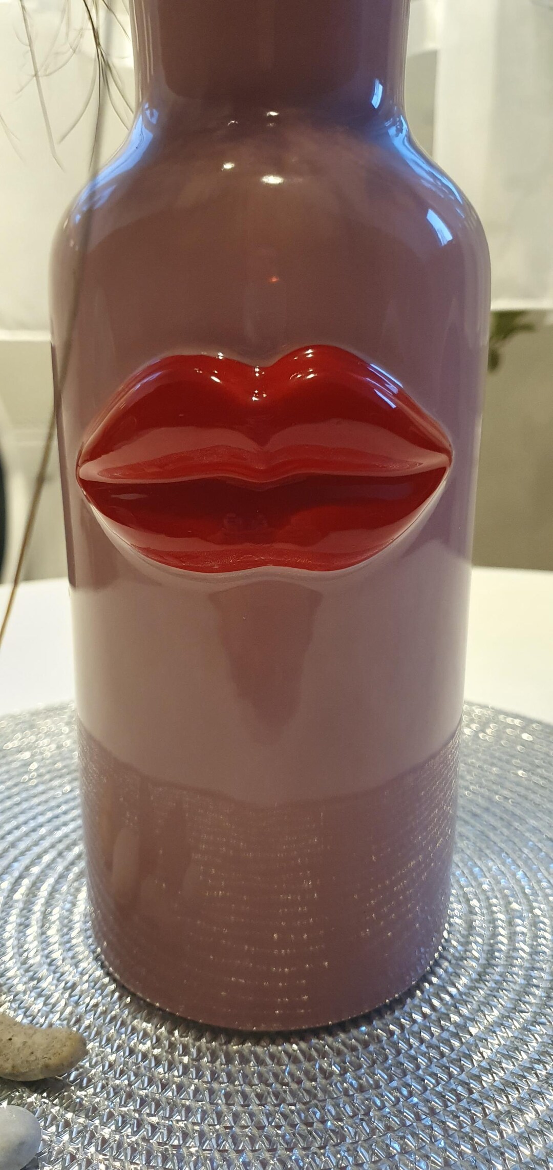 Vase, Lips. Red Lips. Lip Vase, Ceramic, Pink, Red, Large, NEW, Height ...