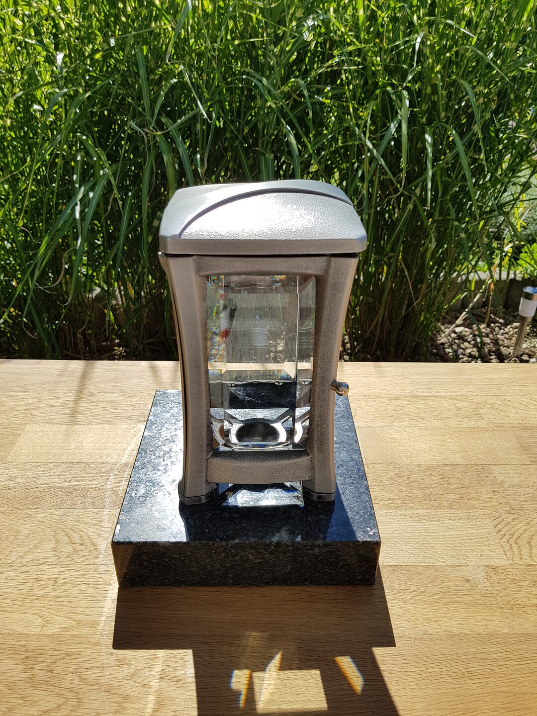 Aluminium, Grave Lamp With GRANITE BASE, Grave Light, Grave Decoration ...