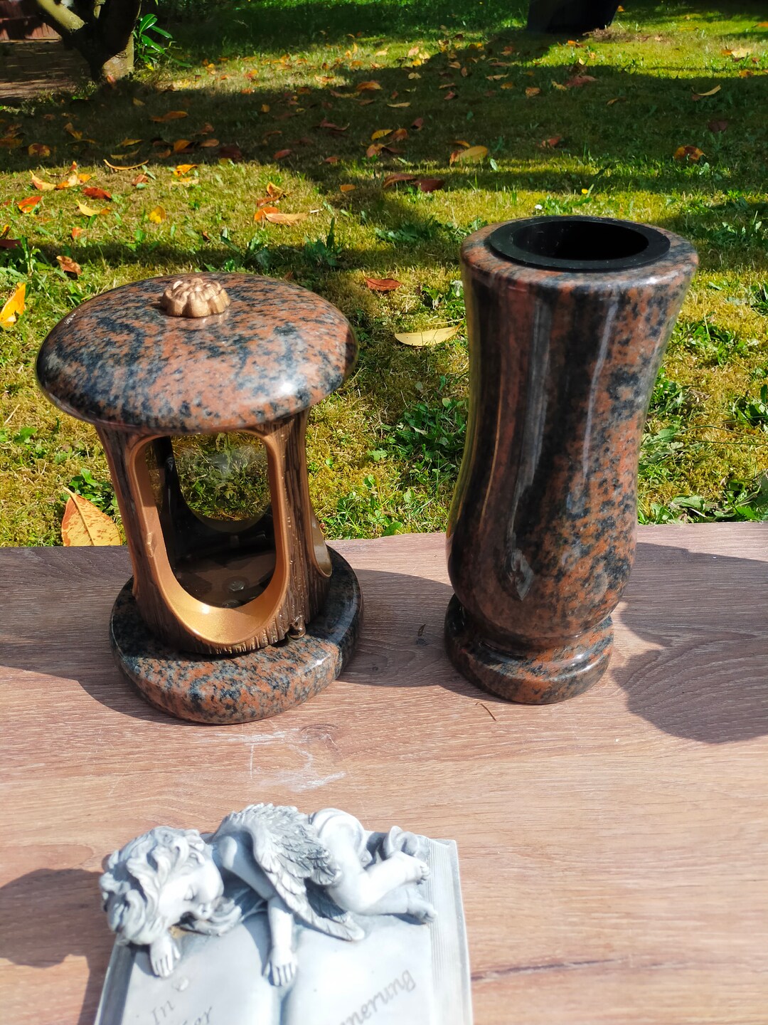 Set, Grave Lantern and Grave Vase Made of Himalayan Granite, Himalaya ...