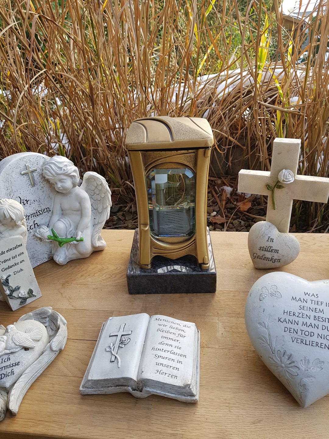 Bronze Grave Light With Crystal Glass, Large, Grave Light, Grave Lamp ...