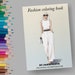 Fashion Coloring Pages Adult and Kids Coloring Book for Digital or ...