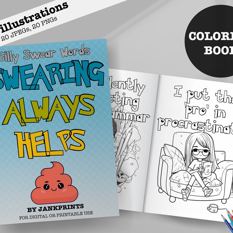 Swear Coloring Book - Etsy