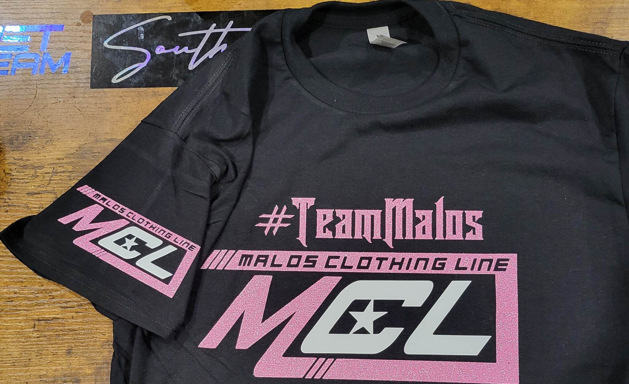 Malos Clothing Line Logo pink Sparkles - Etsy