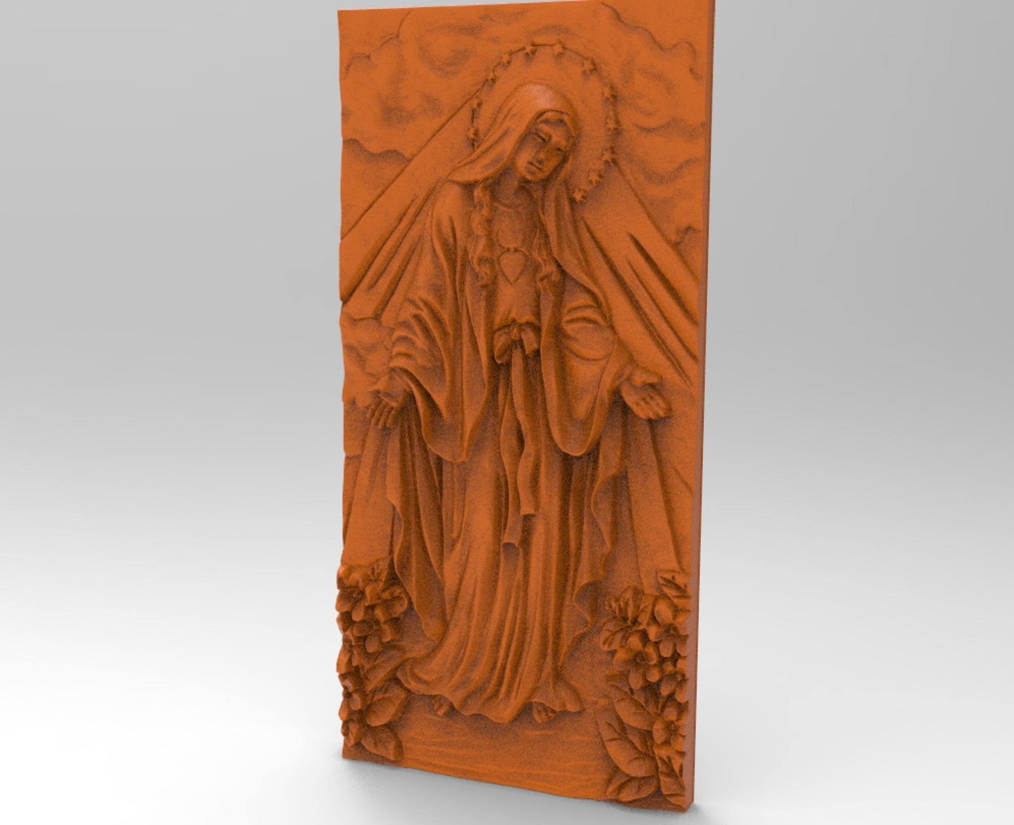 Catholic Mary Stl Files, CNC Router Engraver, Vetric, V-carve, CNC ...