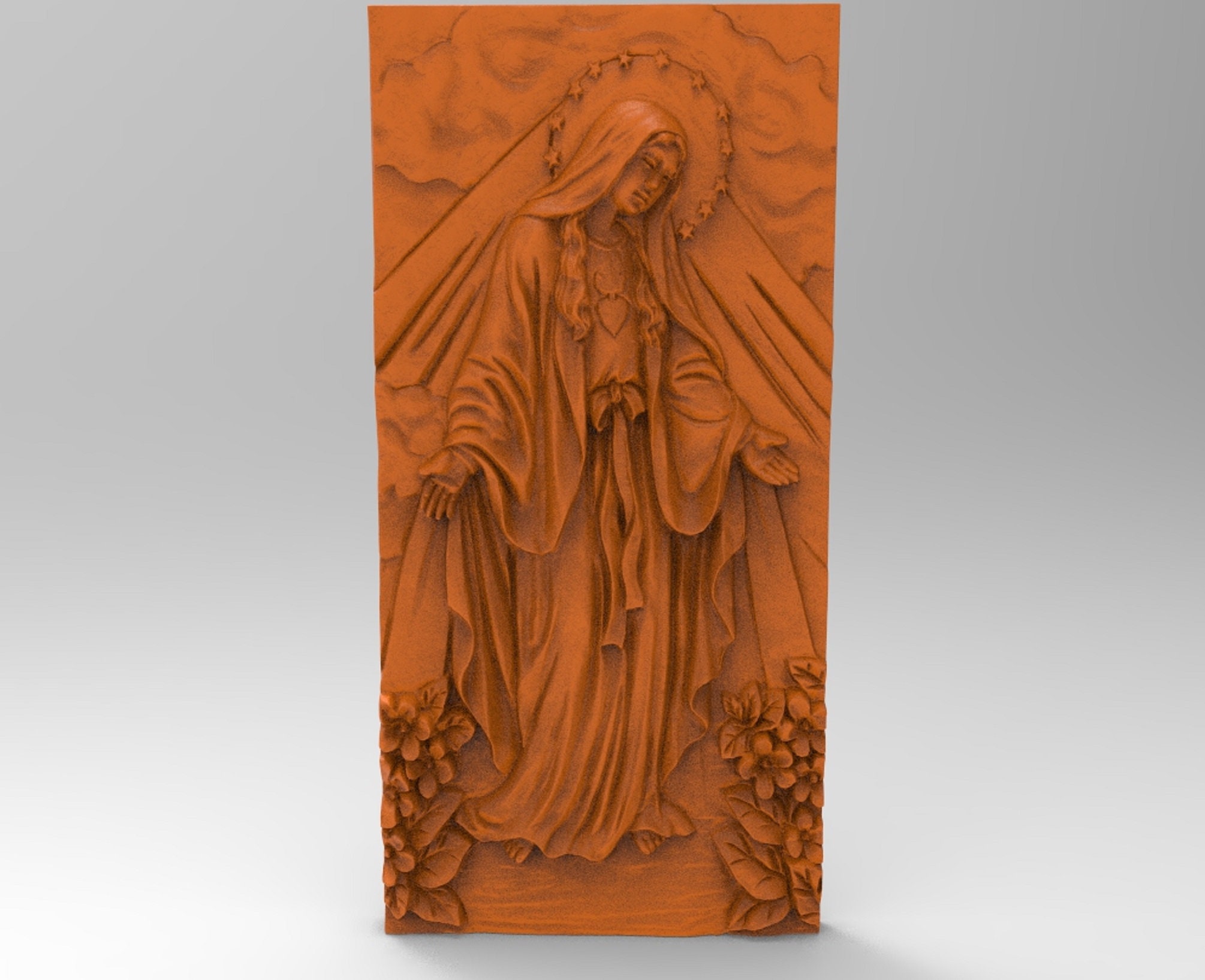 Catholic Mary Stl Files, CNC Router Engraver, Vetric, V-carve, CNC ...