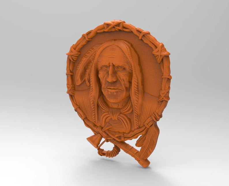 Native American Man Stl Files CNC Router Engraver Vetric - Etsy