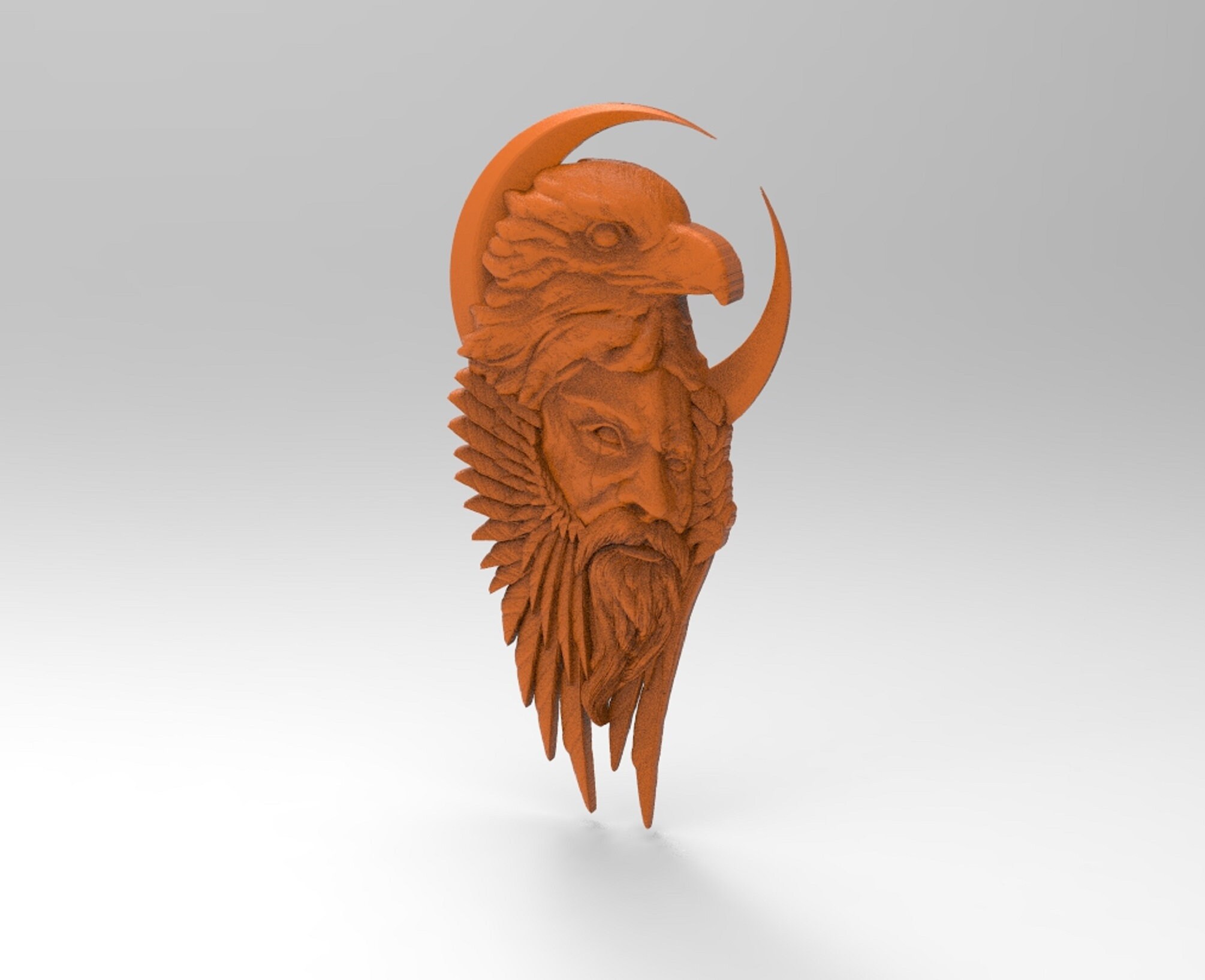 Native Man and Eagle Stl Files, CNC Router Engraver, Vetric, V-carve ...