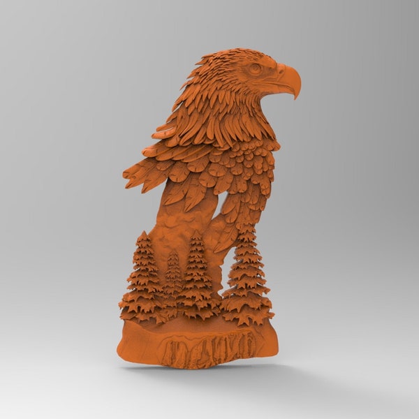Eagle Stl File for Cnc - Etsy