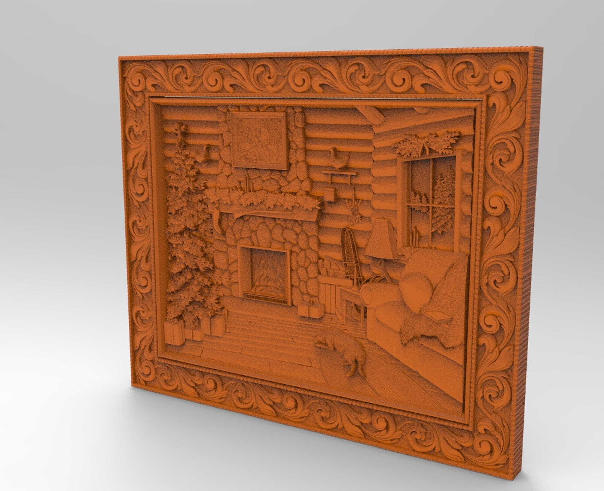 Mountain House Stl Files, CNC Router Engraver, Vetric, V-carve, CNC ...