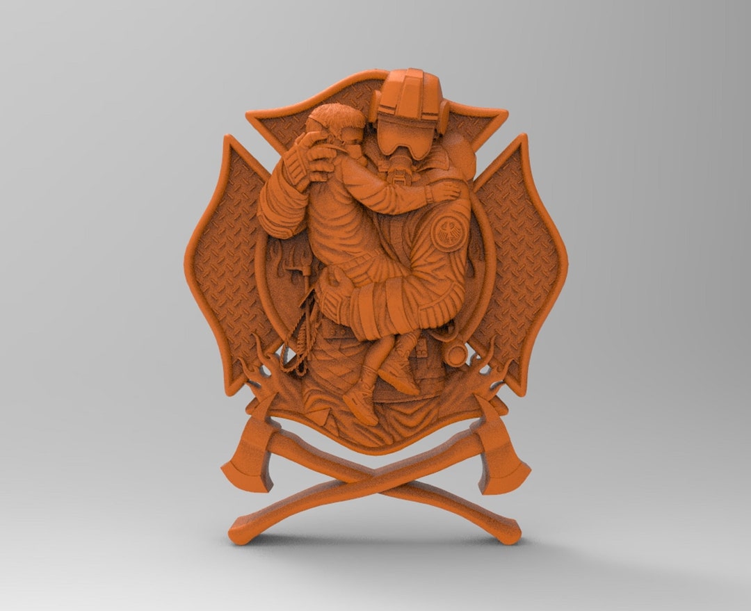 Fireman Stl Files, CNC Router Engraver, Vetric, V-carve, CNC Files ...