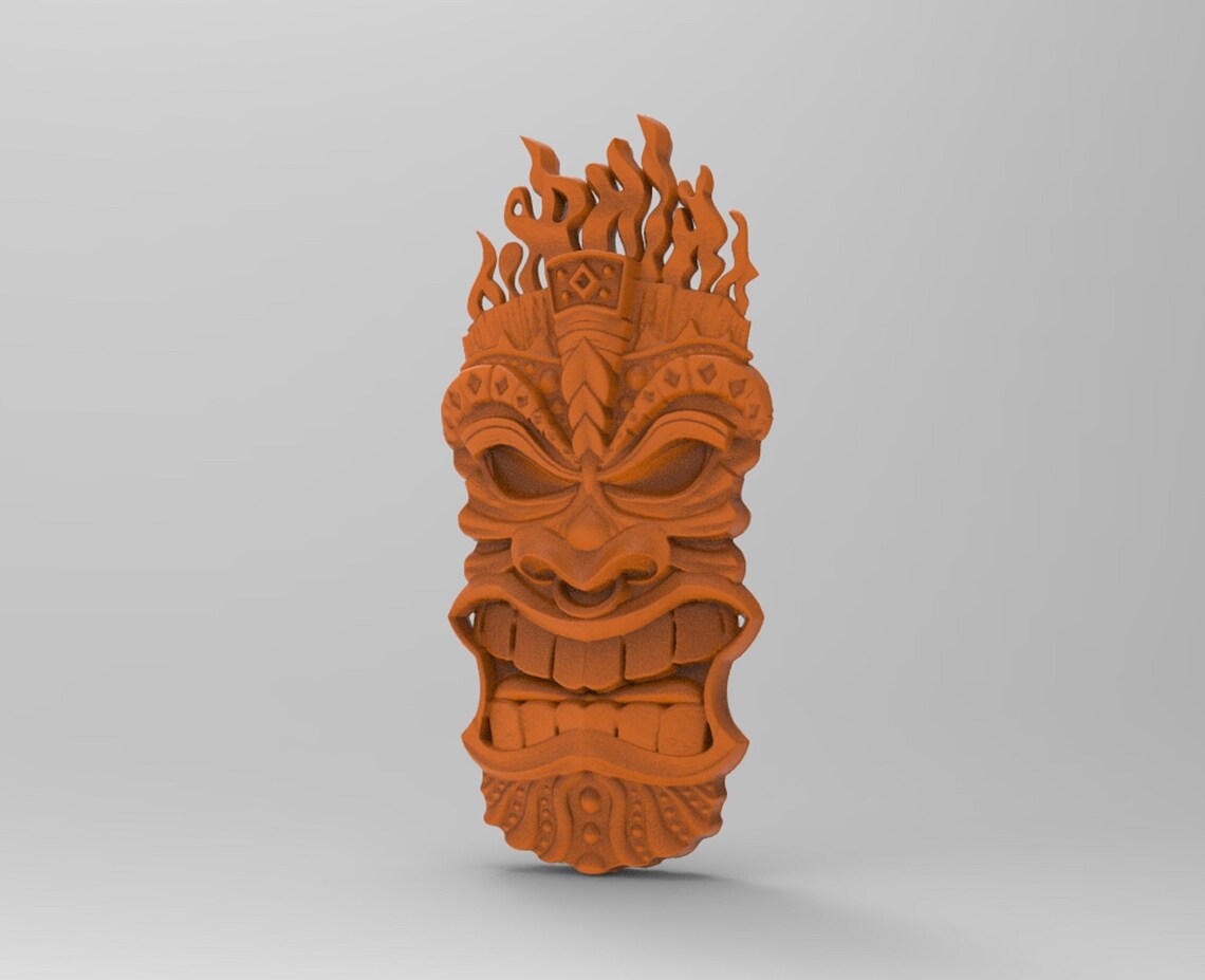 Tiki Mask Stl Files, CNC Router Engraver, Vetric, V-carve, CNC Files ...