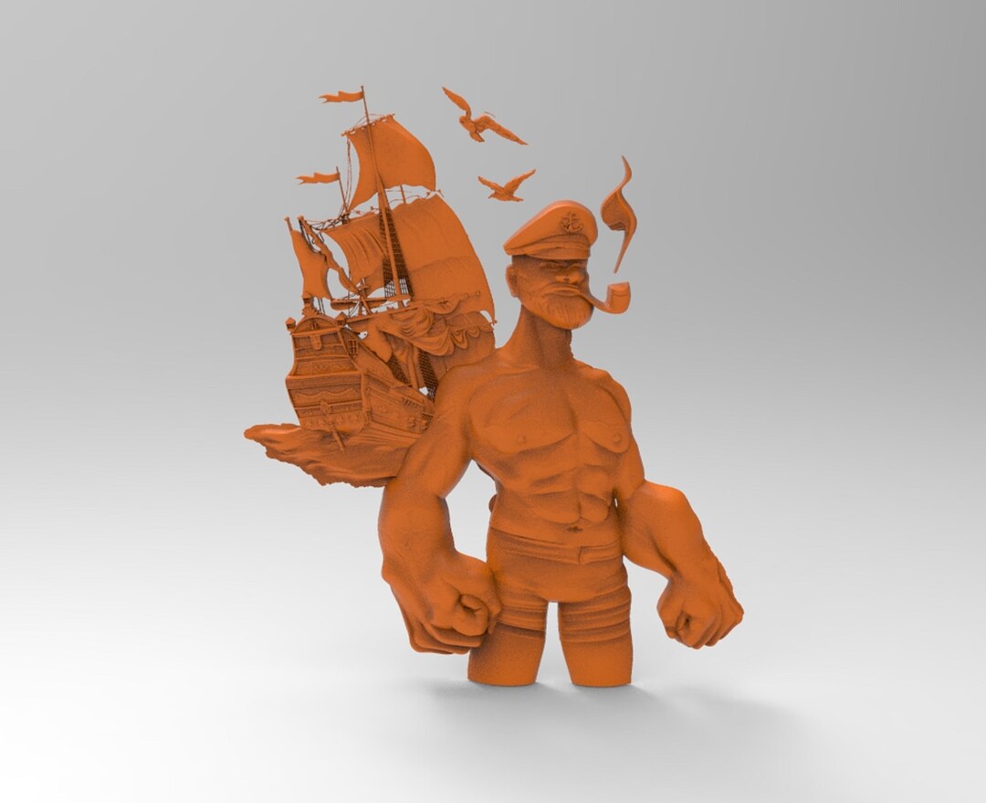 Popeyes Stl Files, CNC Router Engraver, Vetric, V-carve, CNC Files ...