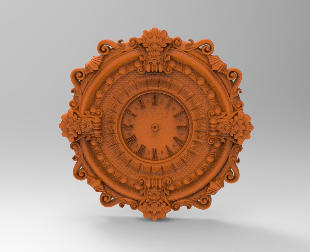 Wall Clock Stl Files, CNC Router Engraver, Vetric, V-carve, CNC Files ...