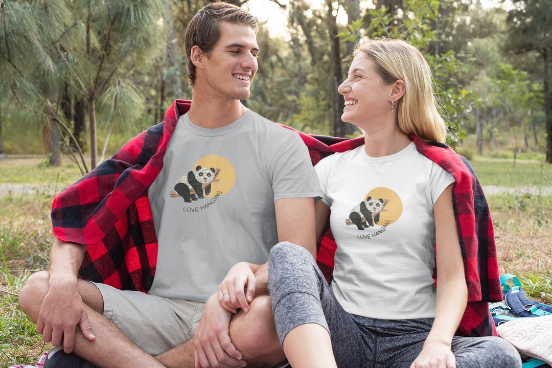 Panda Love Hanging Shirt, Cute Panda T-shirt Design, Funny Sleeping ...