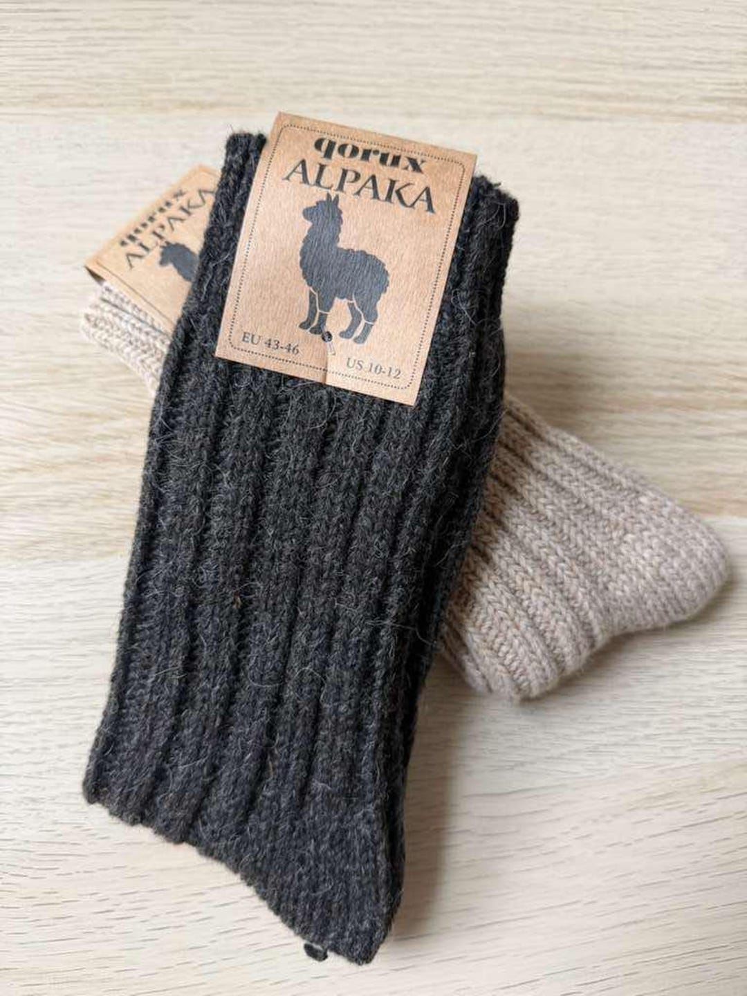 Alpaka Organic Wool Socks for Men & Women, Fall Winter Hiking Trekking ...