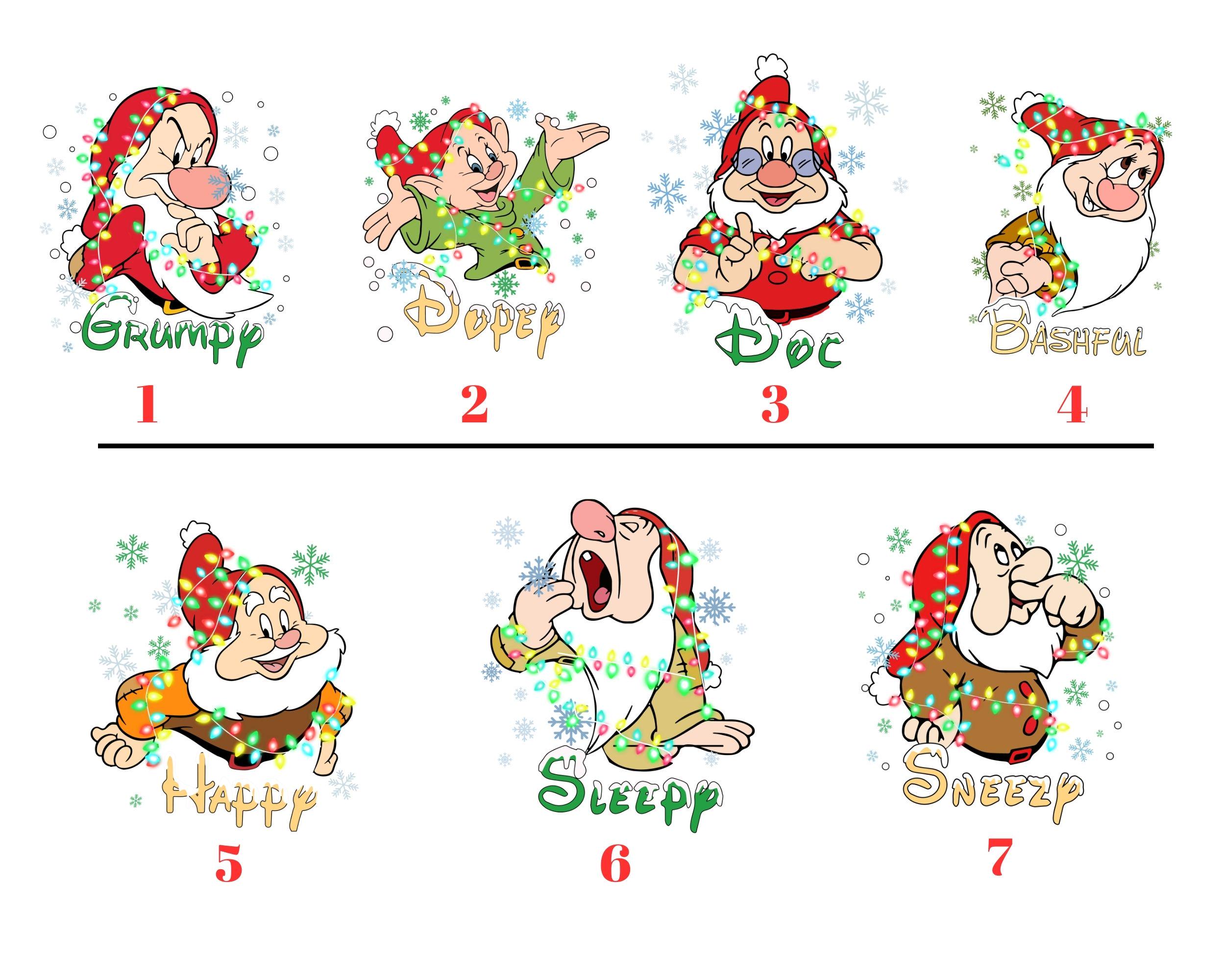 Custom Santa Seven Dwarfs Matching Christmas Comfort Colors T-shirts ...