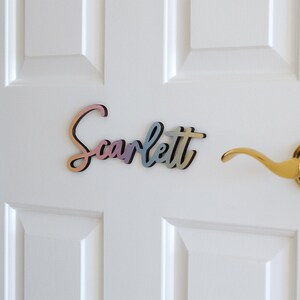 Colorful Door Name Sign - Personalized Bedroom Sign, Girl Door Sign ...