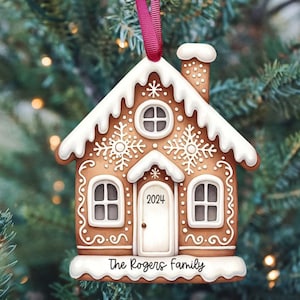 Personalized Gingerbread House Christmas Ornament - Etsy