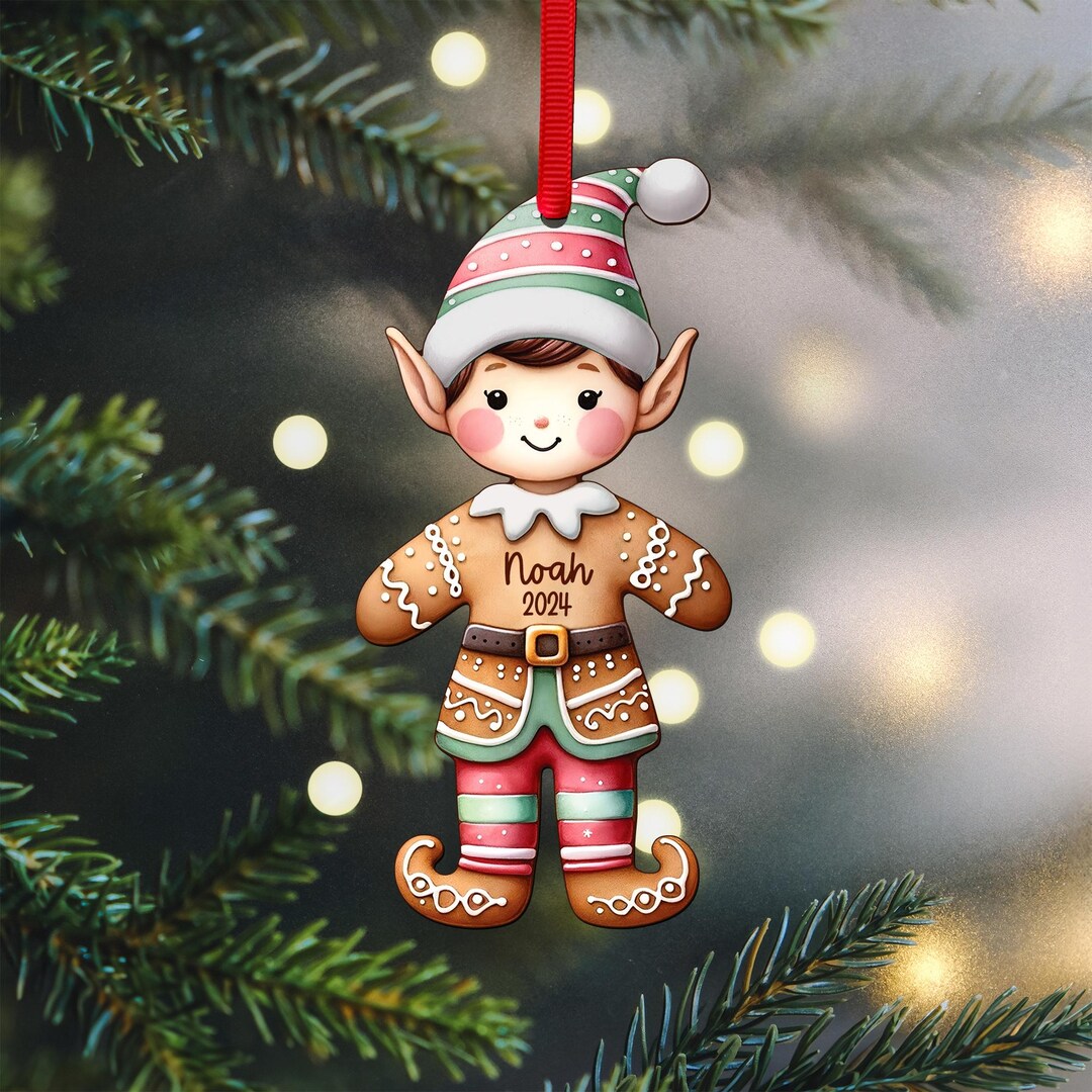 Personalized Elf Boy | Christmas Ornament, Elf Christmas Ornament With ...