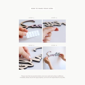 Cute Wooden Sign With Custom Name - Personalized Letters With Star ...