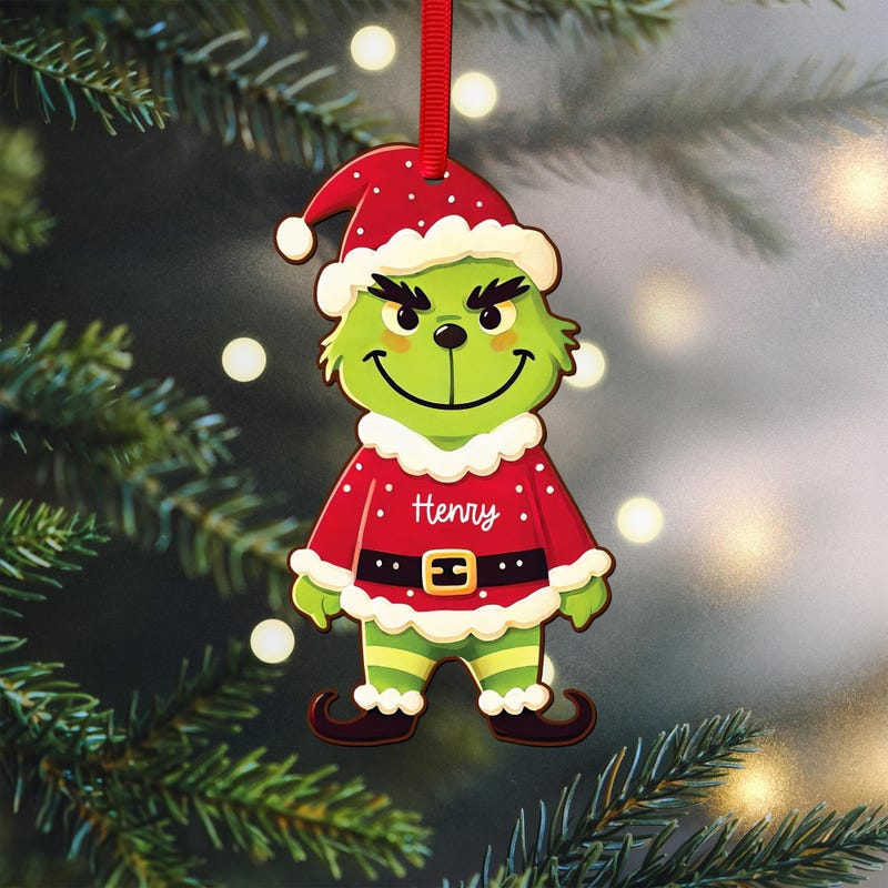 Grinch Ornament - Etsy