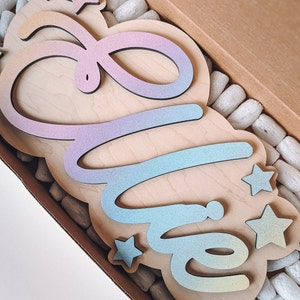 Cute Wooden Sign With Custom Name Personalized Letters With Star, Baby ...