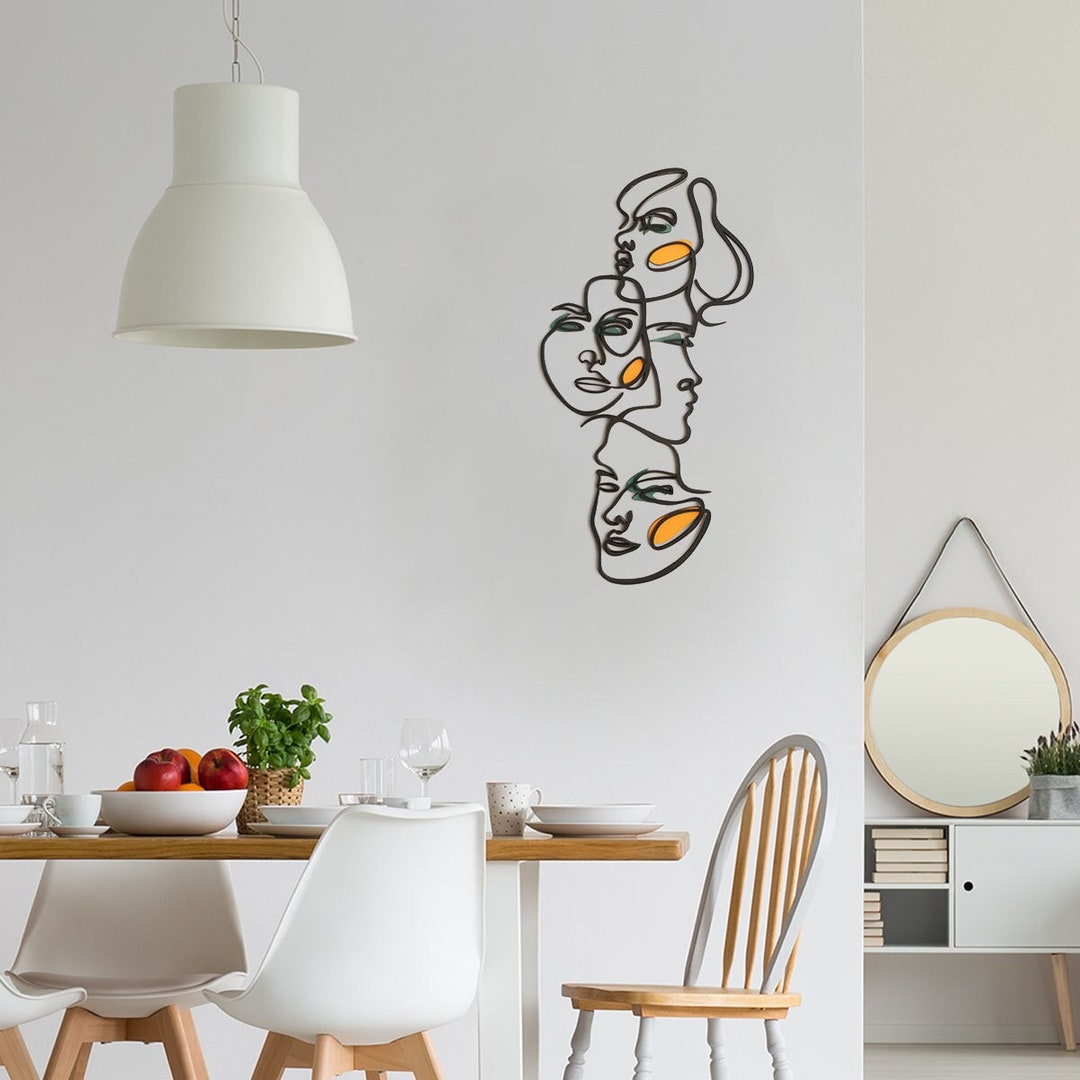 Wooden Hanging Art Modern Colorful and Unique Home and - Etsy