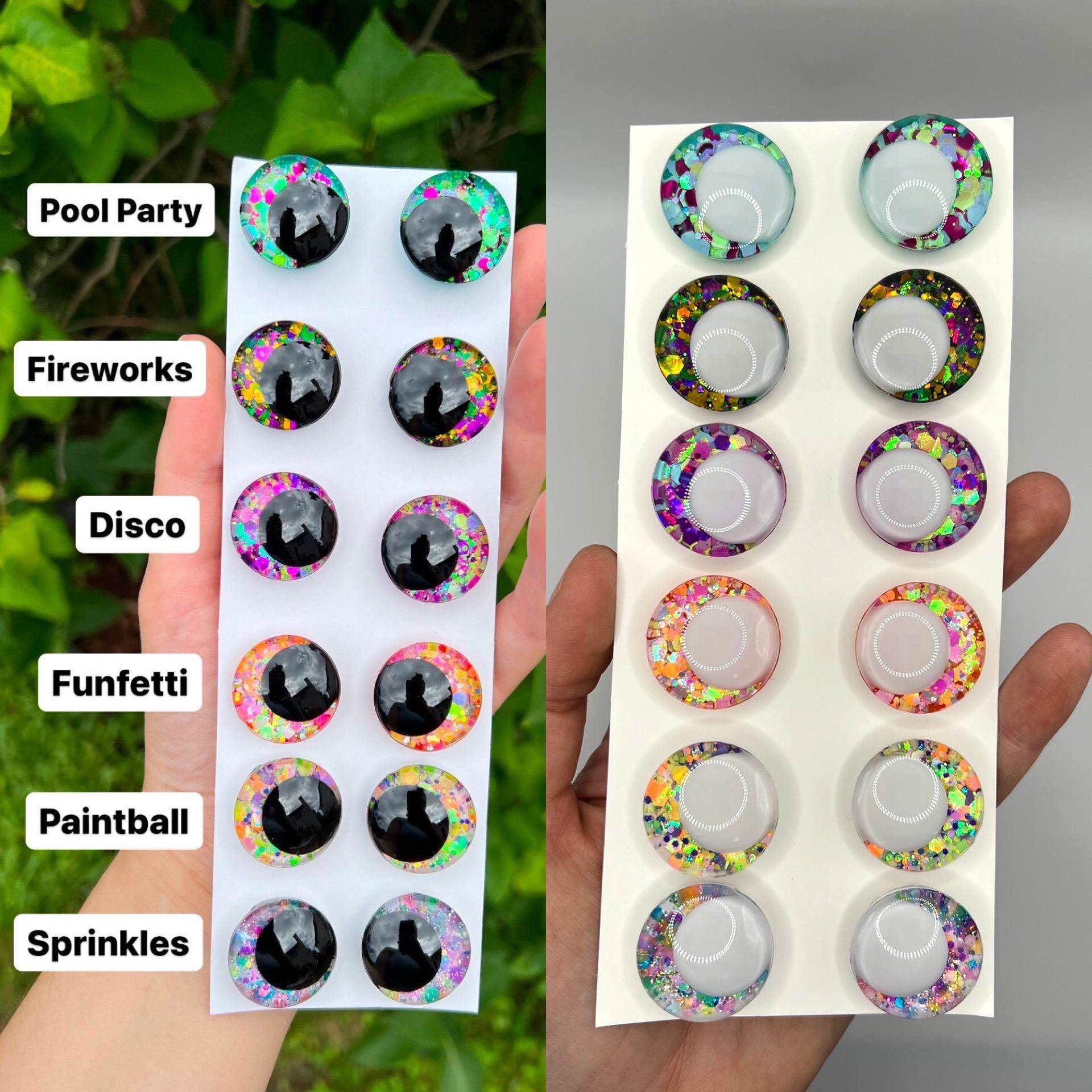 Confetti Collection - Hand-painted Safety Eyes, Amigurumi, Crochet ...