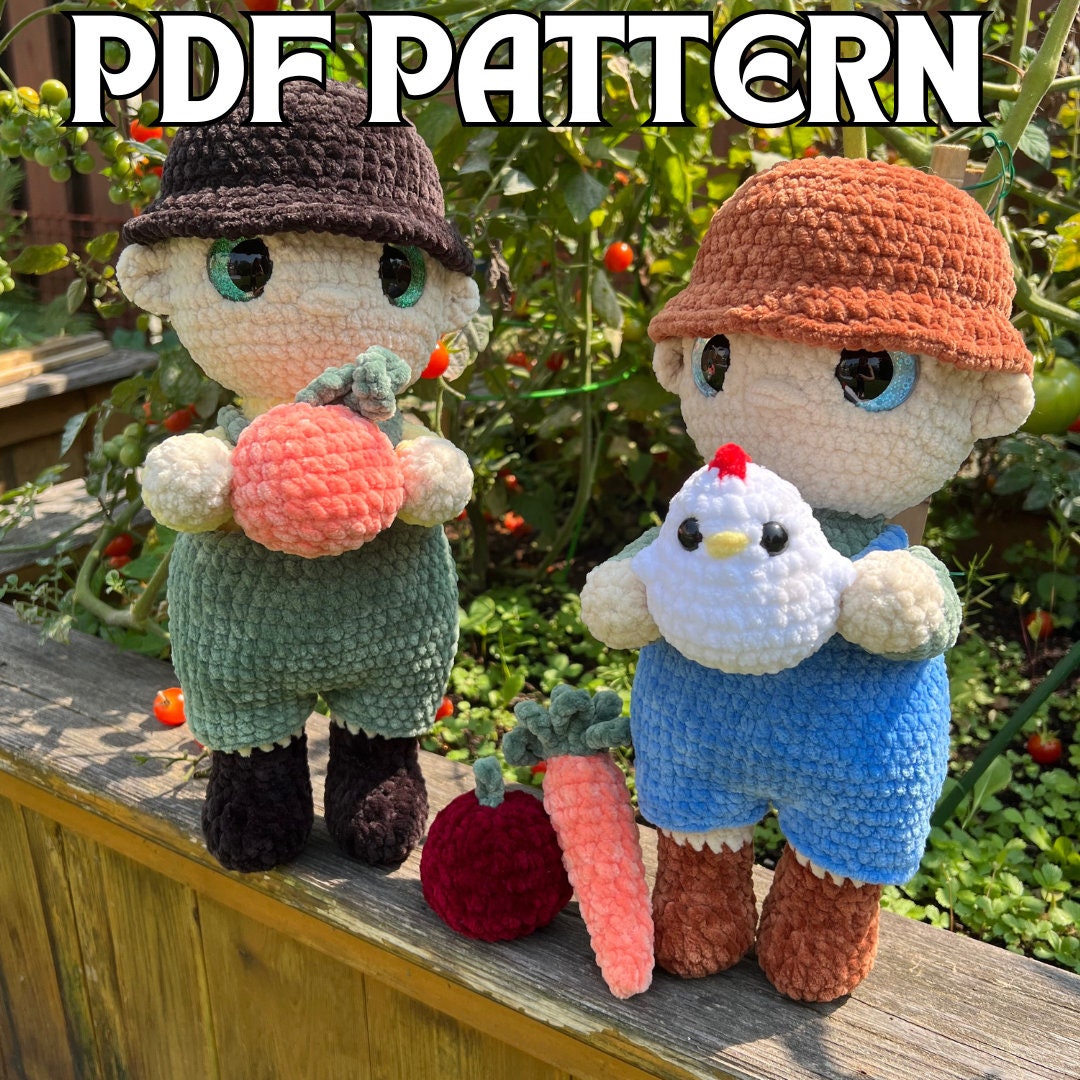 Flynn the Farmer / PDF Pattern / Crochet, Amigurumi, Intermediate - Etsy