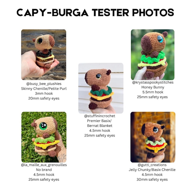 Camie the Capybara (food Bundle) / PDF Pattern / Crochet, Amigurumi ...