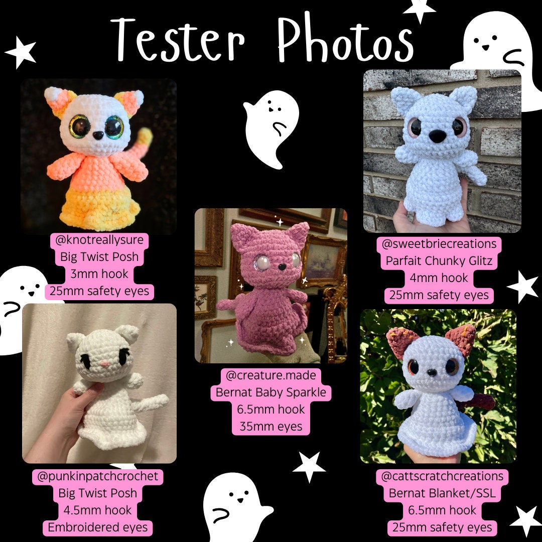 Callie the Ghost Kitty / PDF Pattern / Crochet, Amigurumi, Beginner ...