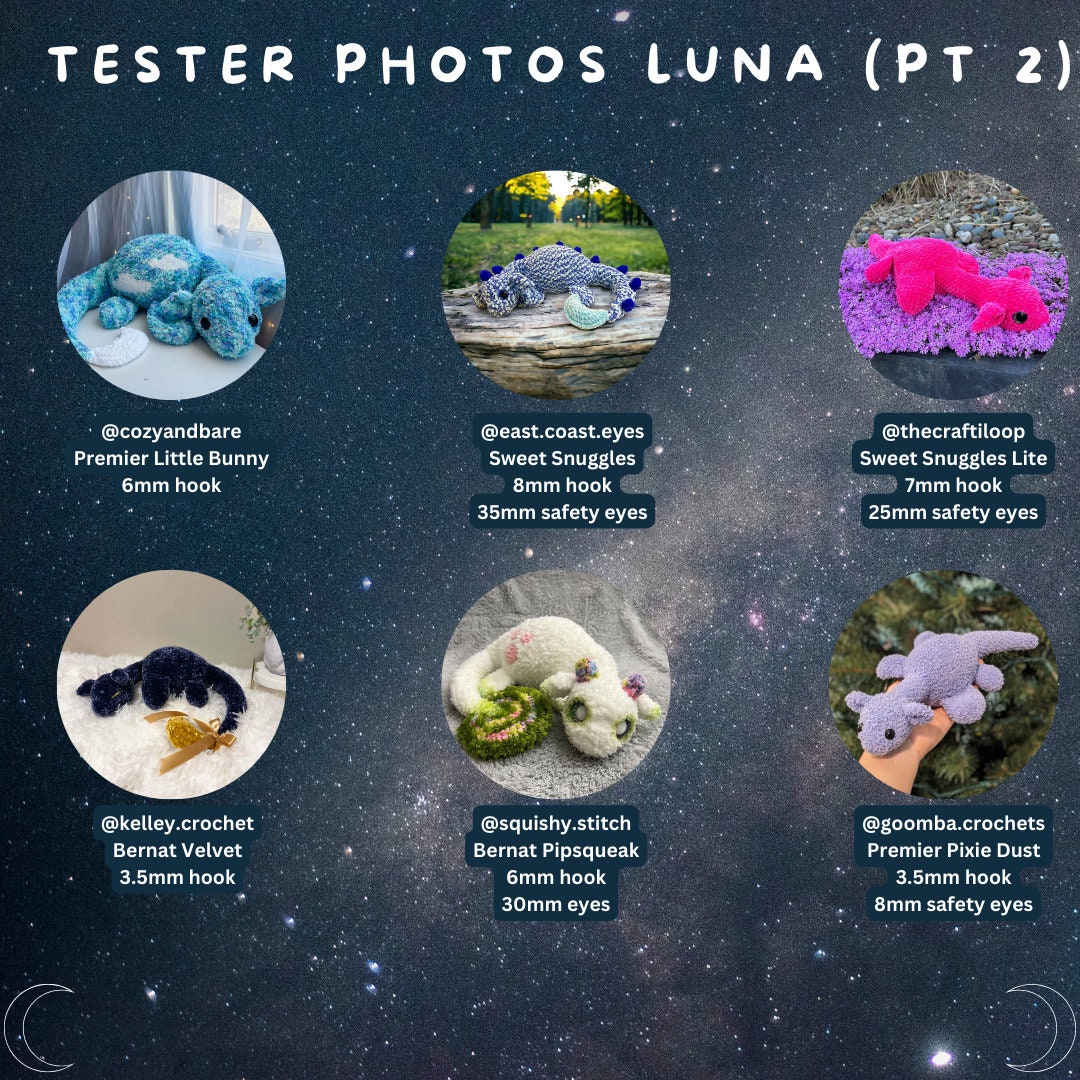 PATTERN BUNDLE: Loch Ness Monsters (luna and Lunula) / PDF Pattern ...