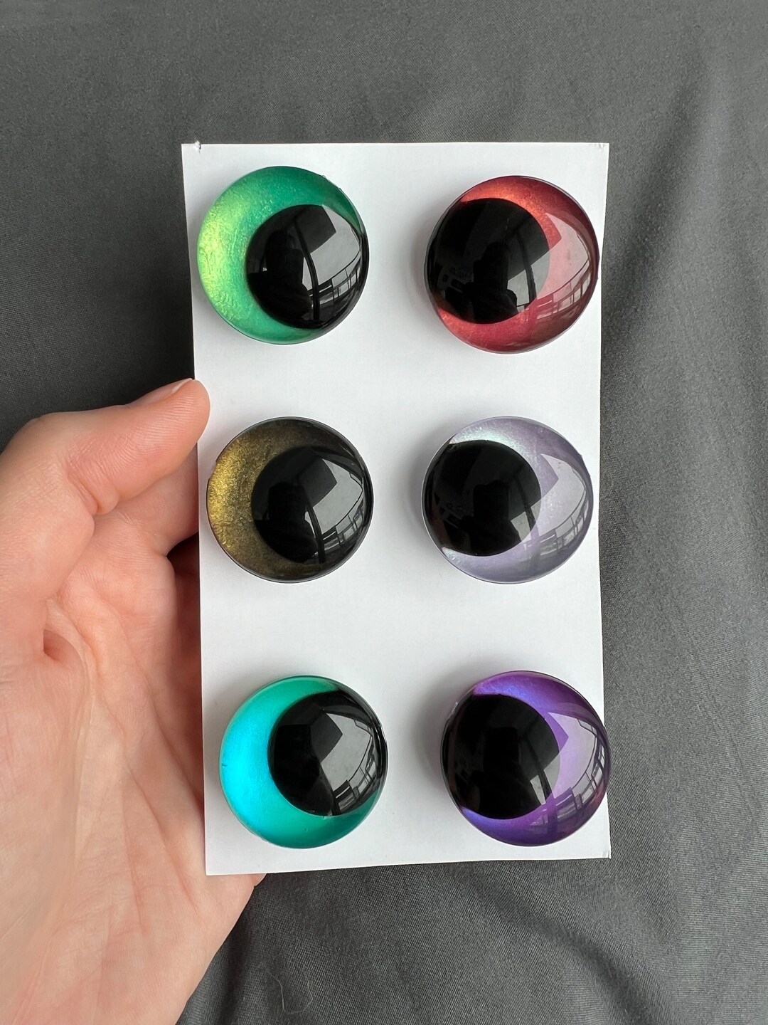 Flash Collection card 2 Hand-painted Safety Eyes, Amigurumi, Crochet ...