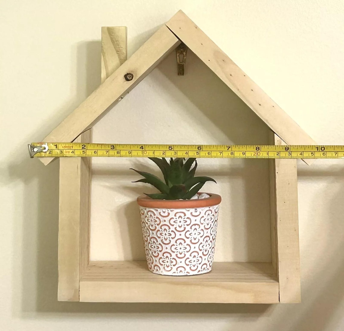 Pine House Shelf With Chimney, Unfinished or Painted, Single or Sets - Etsy