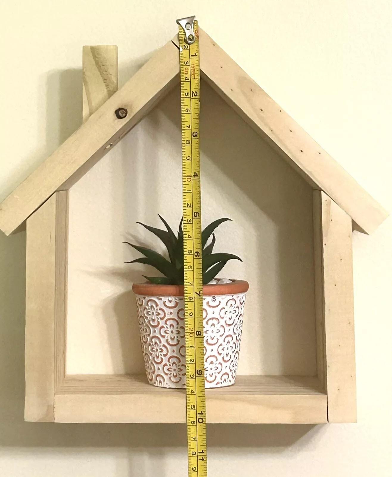 Pine House Shelf With Chimney, Unfinished or Painted, Single or Sets - Etsy