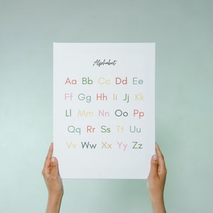 Montessori ABC NUMBERS Educational Posters Nursery Decor Homeschool ...