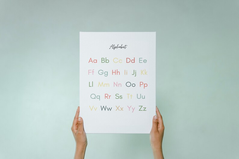Montessori ABC NUMBERS Educational Posters Nursery Decor Homeschool ...
