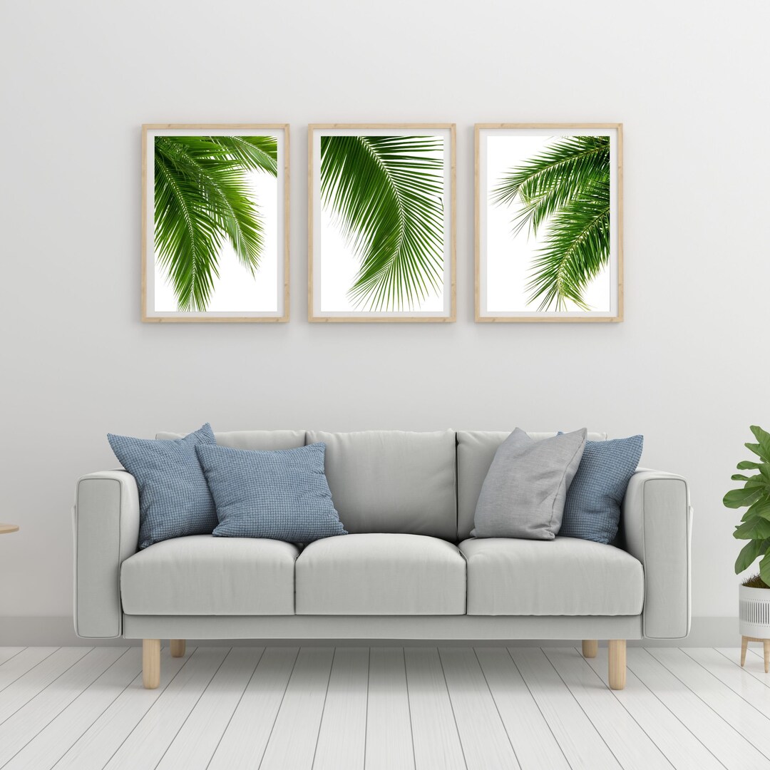 Set of 3 Palm Tree Printables, Large Wall Art, Printable Art, Wall ...