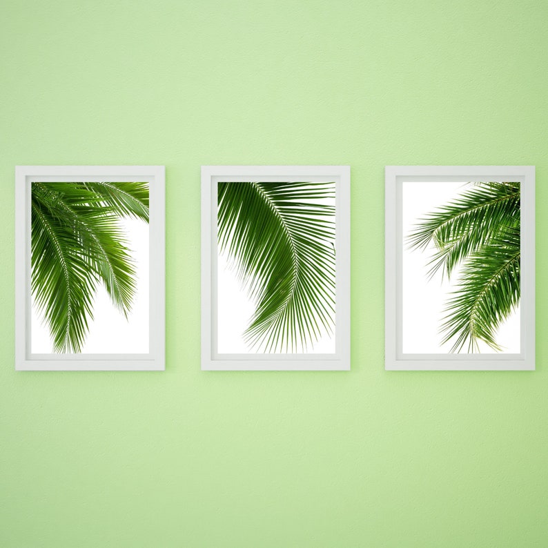 Set of 3 Palm Tree Printables, Large Wall Art, Printable Art, Wall ...