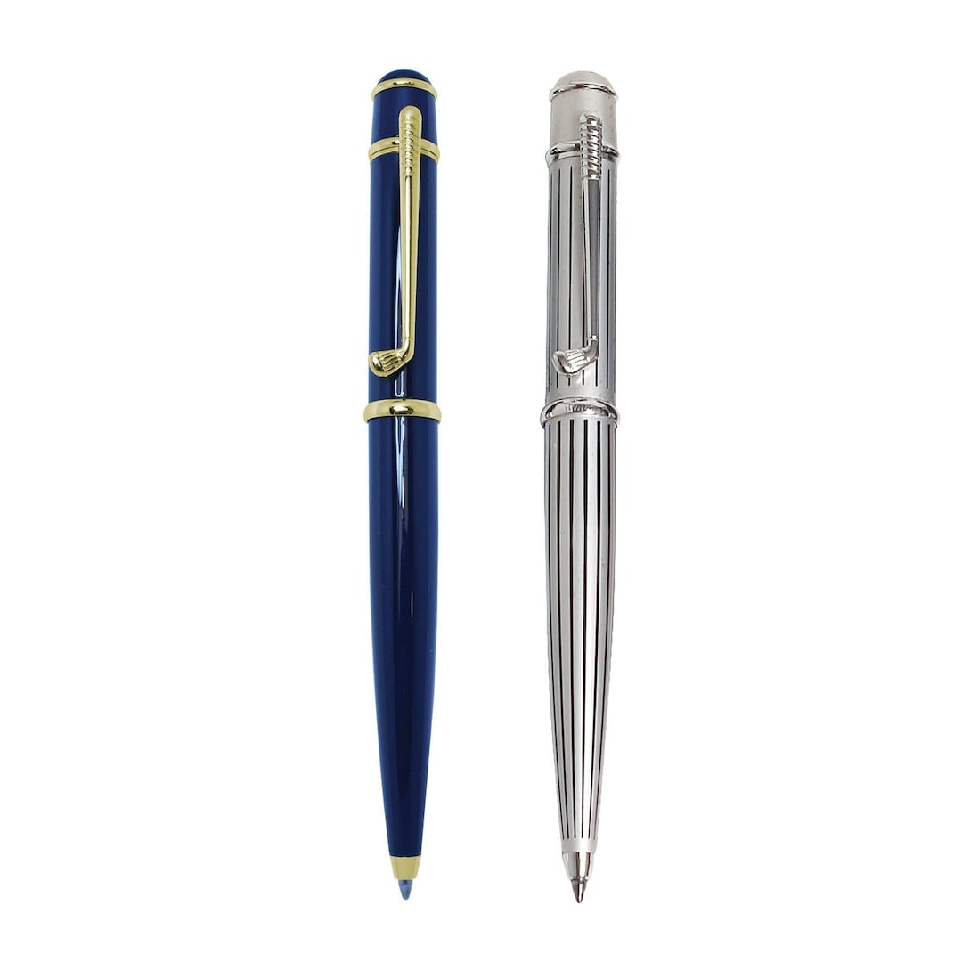 Award Winning Golf Masterpiece Pens, Navy & Satin Pearl, British Link ...