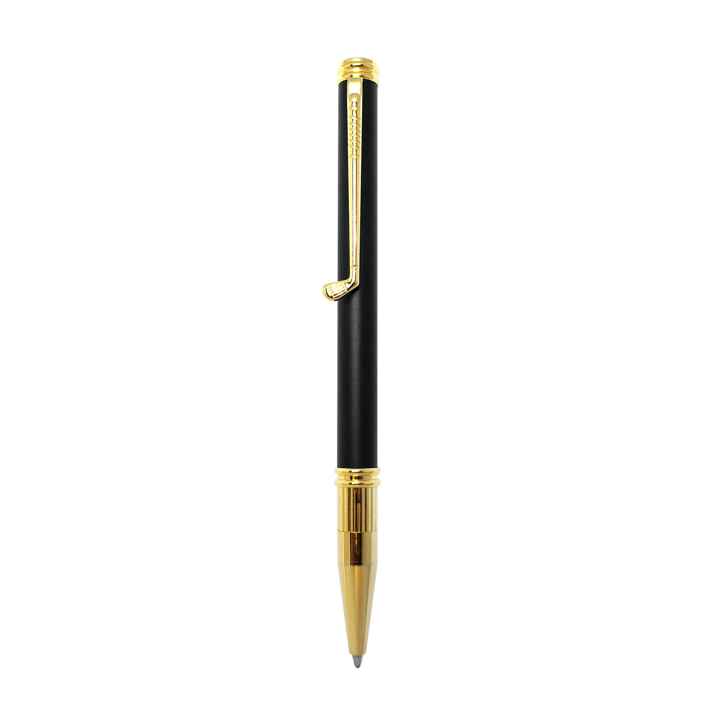 Golf Classic Pens Set, Shiny Gold & Black Barrel, Custom Clip, Belgium ...