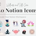 40 Notion Icons | Wellness and Self Care Notion Planner Icons | Notion ...