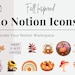 40 Notion Icons | Fall Inspired Notion Planner Icons | Desktop Icons ...