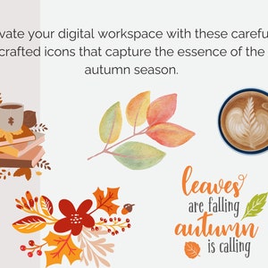 40 Notion Icons | Fall Inspired Notion Planner Icons | Desktop Icons ...